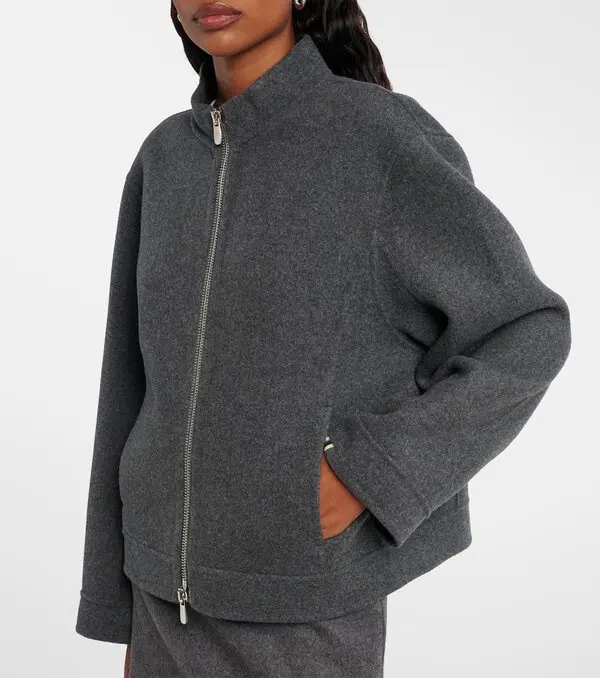 Extreme Cashmere Motor Wool And Cashmere Bomber Jacket