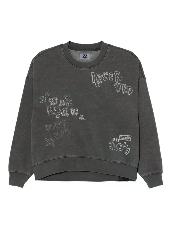 Izzue Graphic-embroidered Sweatshirt - Grey
