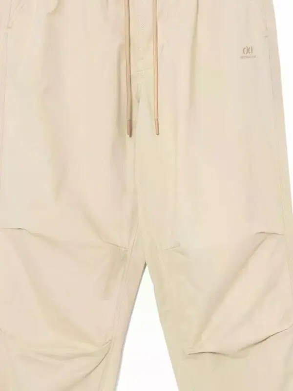 CHOCOOLATE Logo Embroidered Elasticated Waist Trousers - Neutrals