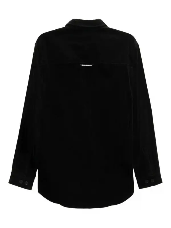 Karl Lagerfeld Logo-patched Corduroy Overshirt