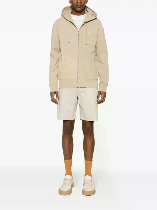 Polo Ralph Lauren Cotton Jersey Zipped Hoodie - Neutrals