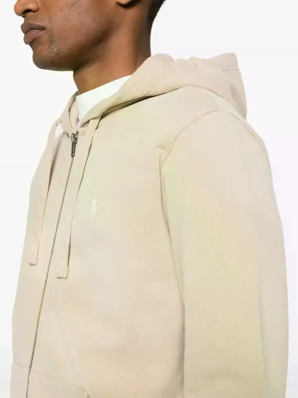 Polo Ralph Lauren Cotton Jersey Zipped Hoodie - Neutrals