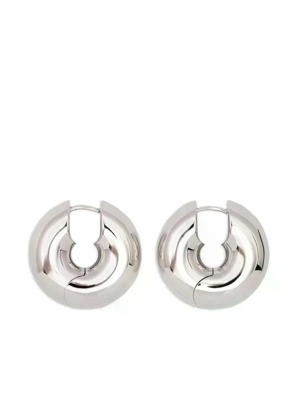 Tom Wood Large Sphere Hoop Earrings - Silver