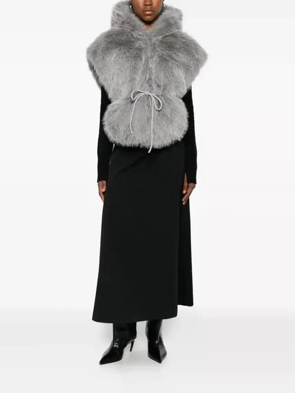 Patrizia Pepe Faux-fur Sleeveless Jacket