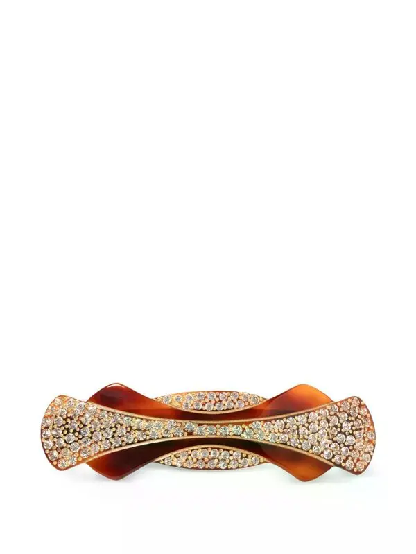 JENNIFER BEHR Ariane Crystal-embellished Barrette - Brown