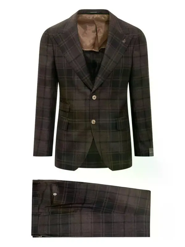 GABRIELE PASINI Check-pattern Single-breasted Suit