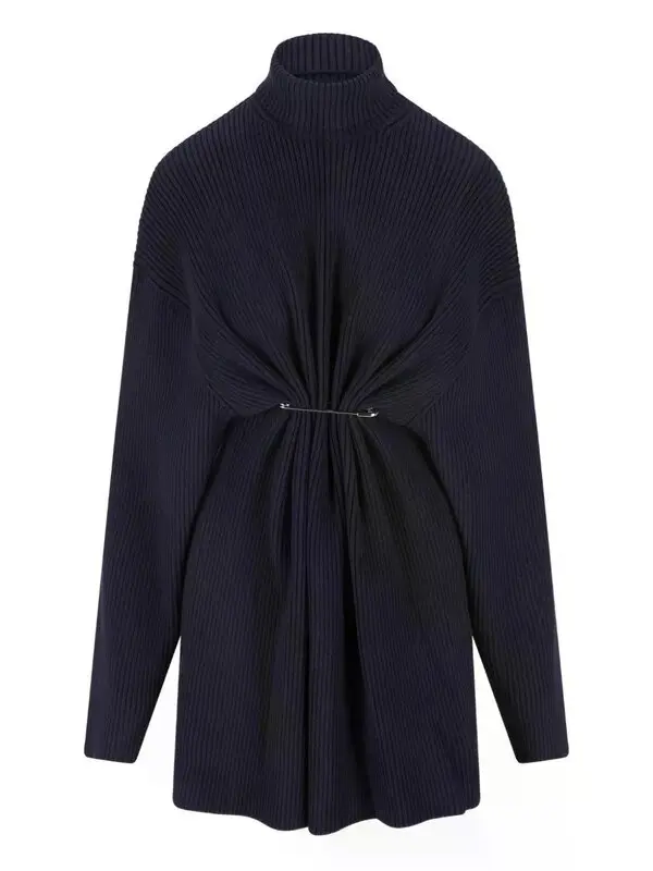 Balenciaga Safety Pin Knitted Mini Dress