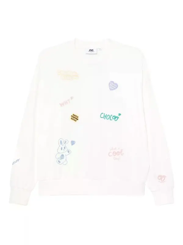 CHOCOOLATE Logo-embroidered Sweatshirt - White