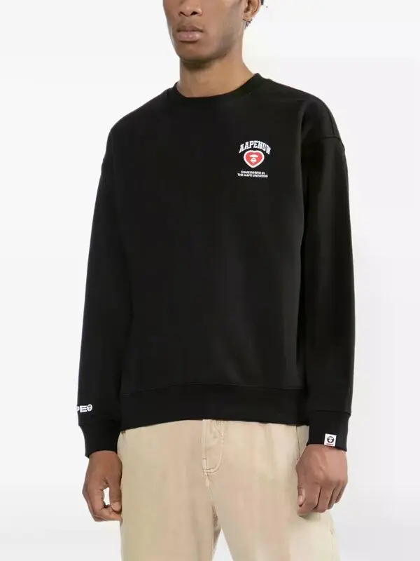 AAPE BY *A BATHING APE Logo-patched Sweatshirt - Black