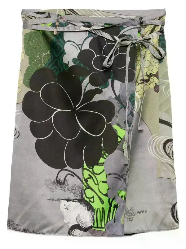 JNBY Mid-length Wrap Skirt - Grey