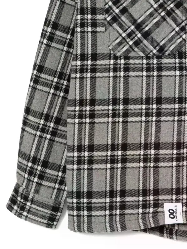CHOCOOLATE Checked Jacket - Black