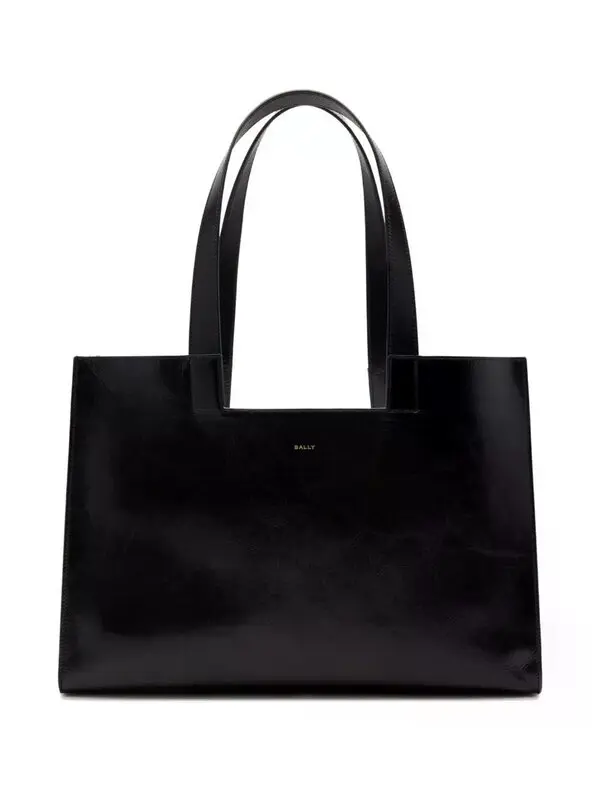 Bally Leather Tote Bag - Black