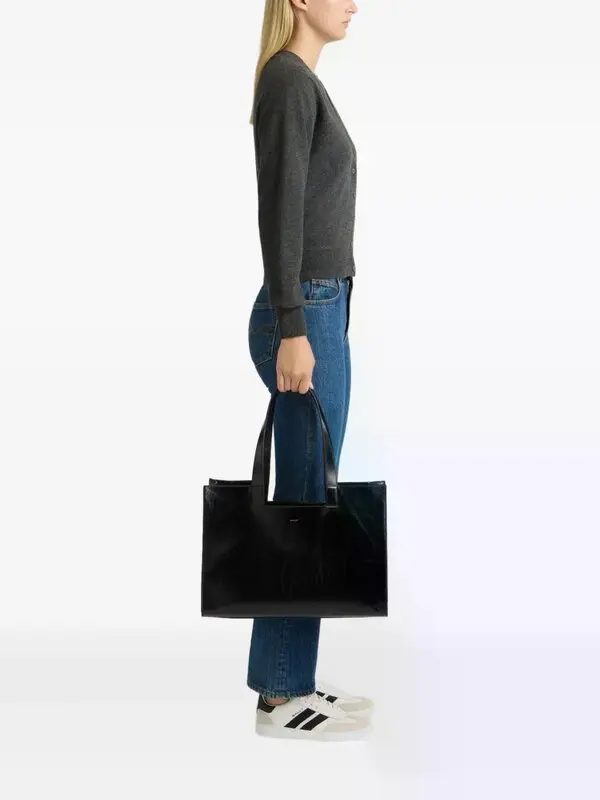 Bally Leather Tote Bag - Black
