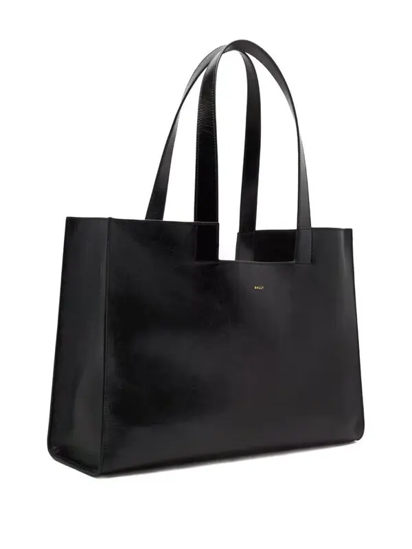 Bally Leather Tote Bag - Black