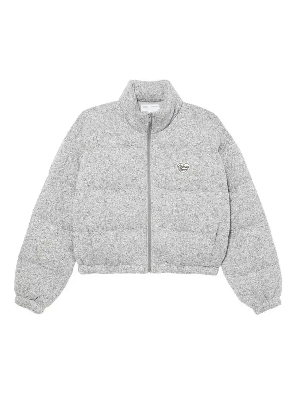 CHOCOOLATE Logo-embroidered Puffer Jacket - Grey