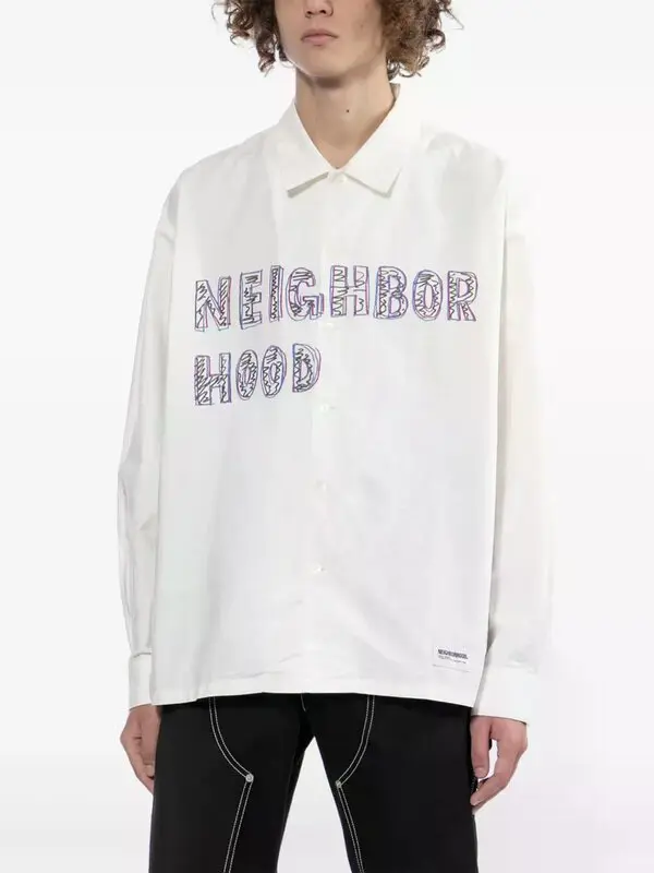 NEIGHBORHOOD Logo-embroidered Shirt - White