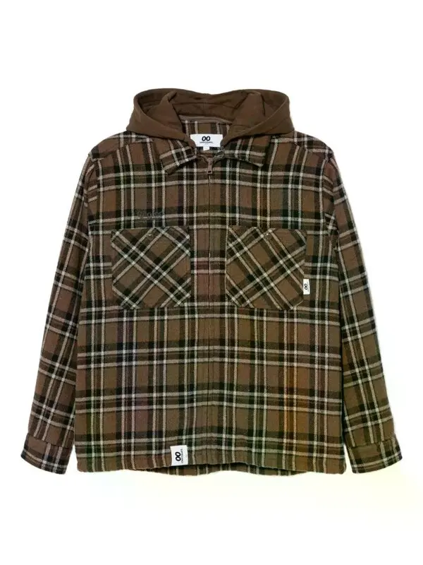 CHOCOOLATE Logo-embroidered Checked Jacket - Brown