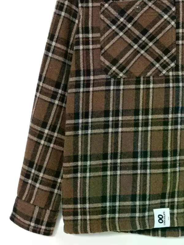 CHOCOOLATE Logo-embroidered Checked Jacket - Brown