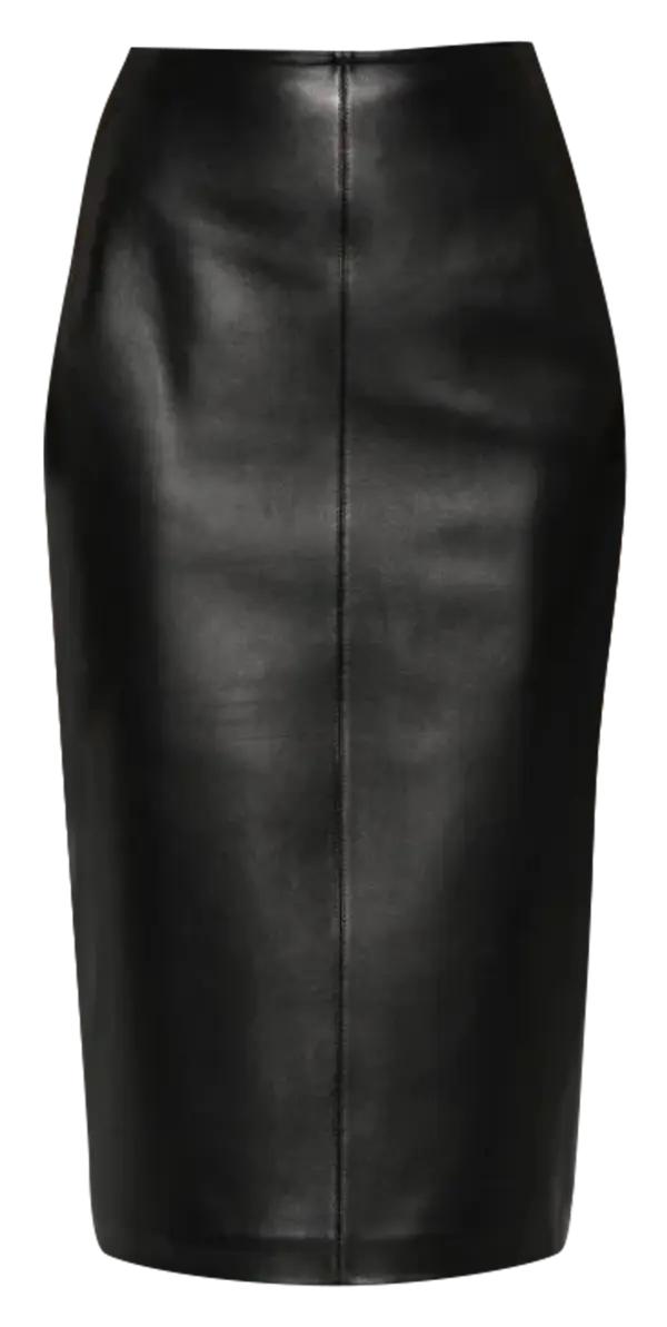 Alaïa Leather Midi Skirt