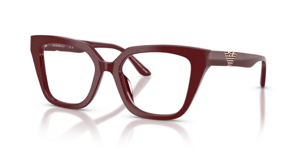 Emporio Armani Full Rim Eyeglasses - Shiny Bordeaux