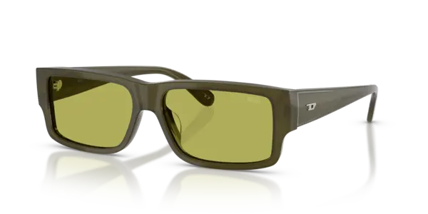 DIESEL® Rectangle Full Rim Sunglasses - Vert