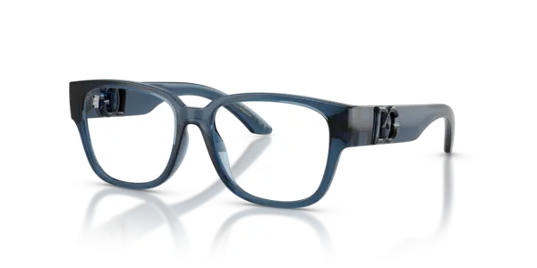 Dolce & Gabbana Full Rim Rectangle Eyeglasses - Transparent Blue