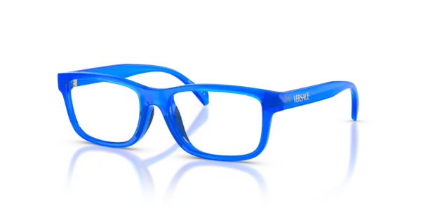 Versace Rectangle Eyeglasses - Royal Blue Transparent