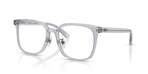 Ray-ban Full Rim Square Eyeglasses - Transparent Gris