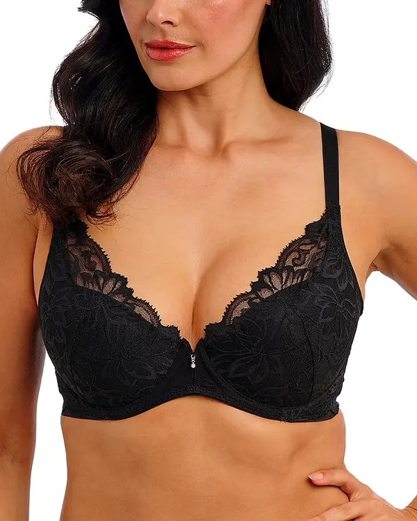 Wacoal Abellia Plunge Push Up Bra - Black