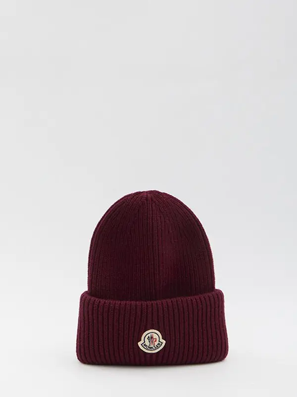 Moncler Wool And Cashmere Beanie - Red
