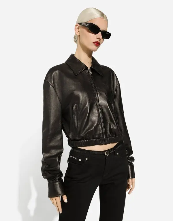 Dolce & Gabbana Lambskin Bomber Jacket