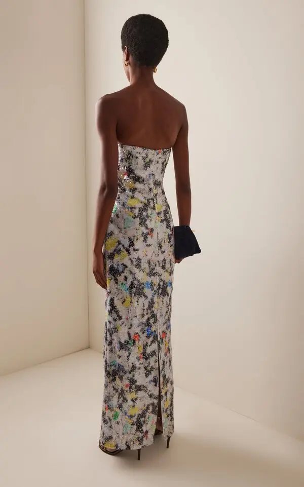 SIRAPOP Christine Printed Sequin Dress