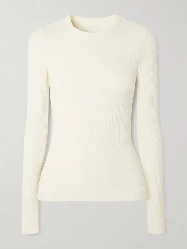 Citizens Of Humanity Bina Ribbed Stretch Top - Neutrals