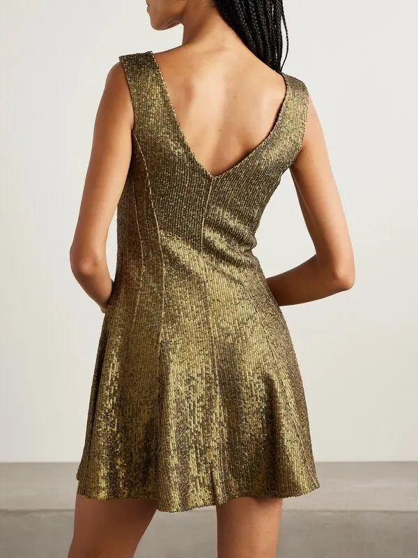 Norma Kamali Grace Sequined Mini Dress