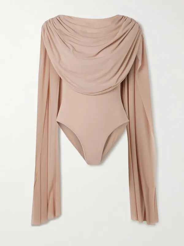 MAYGEL CORONEL Burano Cape-effect Bodysuit - Pink