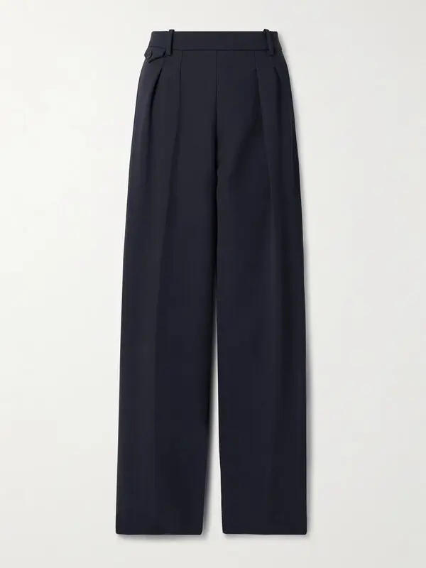 Khaite Dugan Pleated Crepe Pants