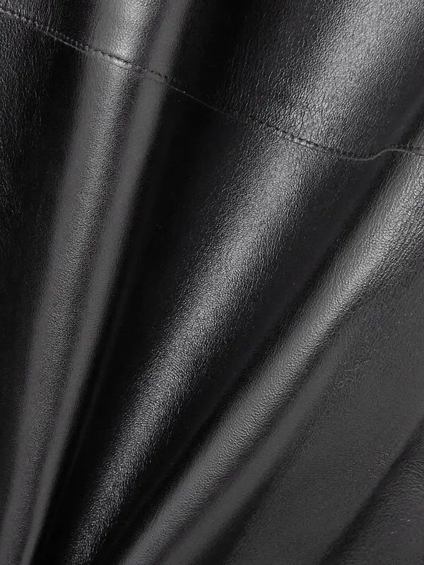 Givenchy Pleated Leather Barrel-leg Pants