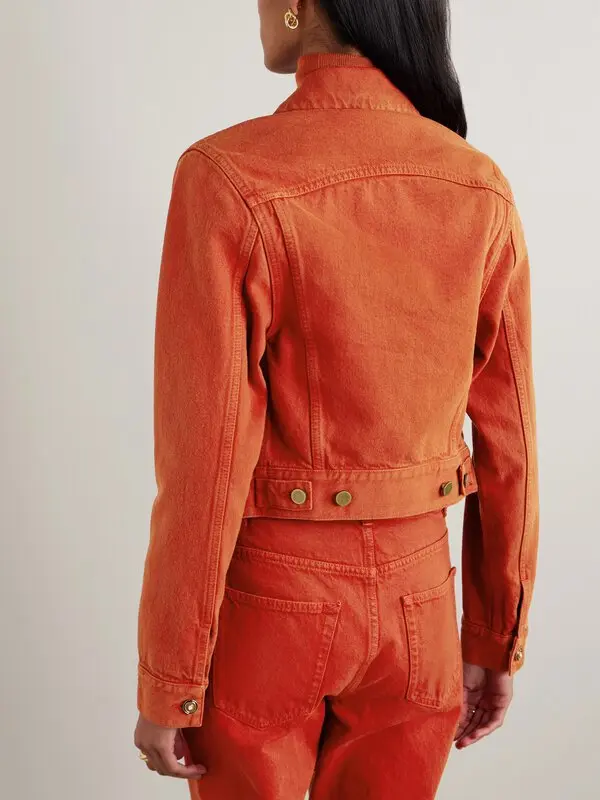 Gabriela Hearst Bronte Recycled-denim Jacket - Orange