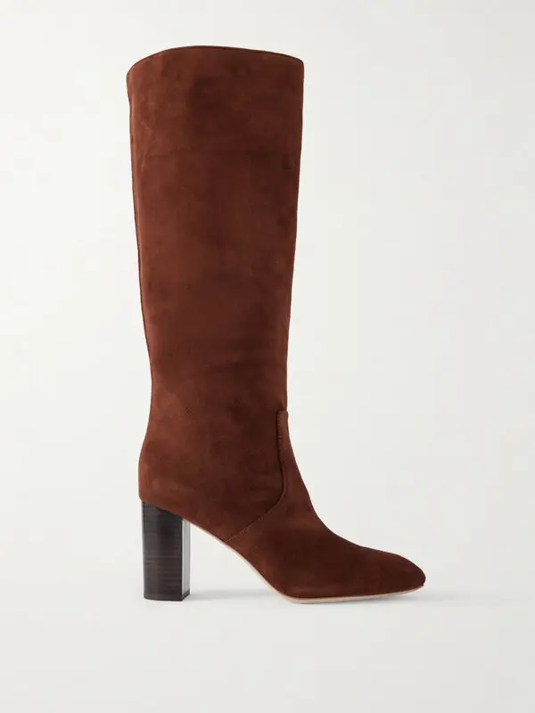 LOEFFLER RANDALL Goldy Suede Knee Boots - Brown
