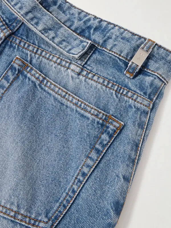 AMI Paris Mid-rise Wide-leg Jeans - Blue