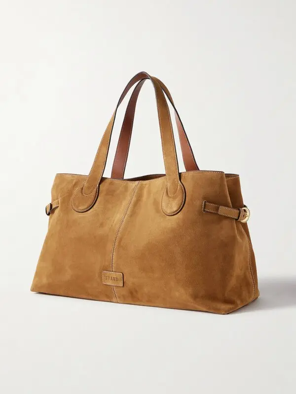 Staud Piper Suede Tote - Brown