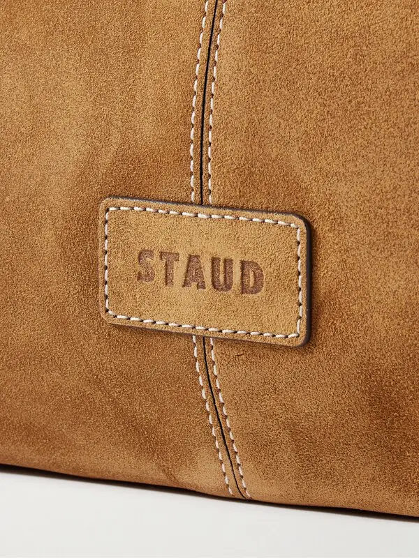 Staud Piper Suede Tote - Brown