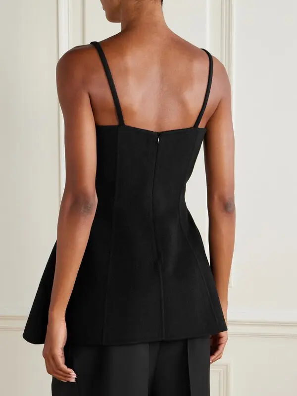 RÓHE Paneled Wool Bustier Top
