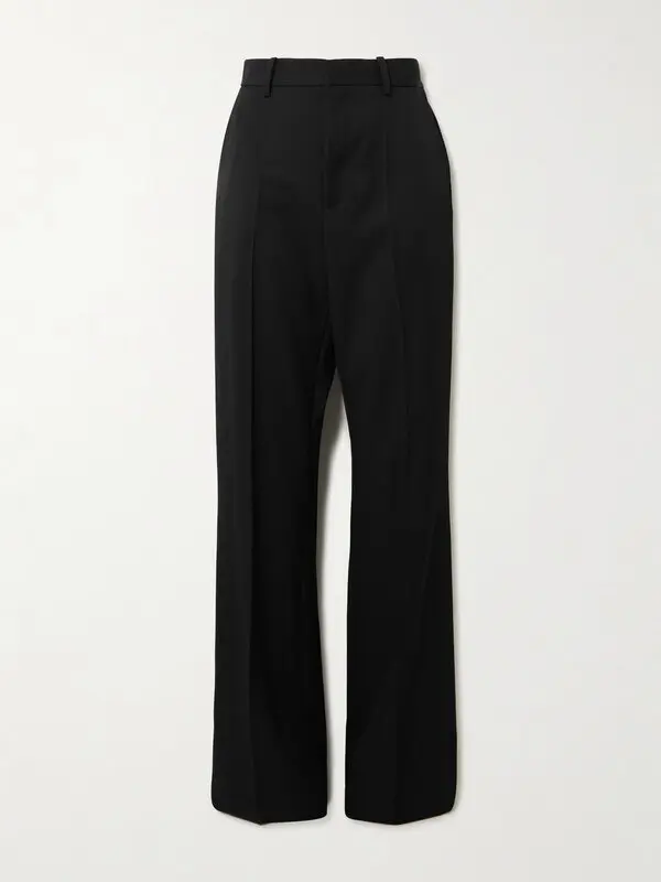 Ralph Lauren Wrigley Grain De Poudre Wool Pants - Black