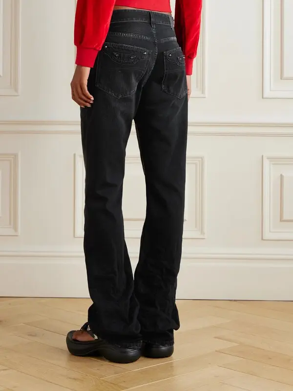 Balenciaga City Studded Low-rise Straight-leg Jeans