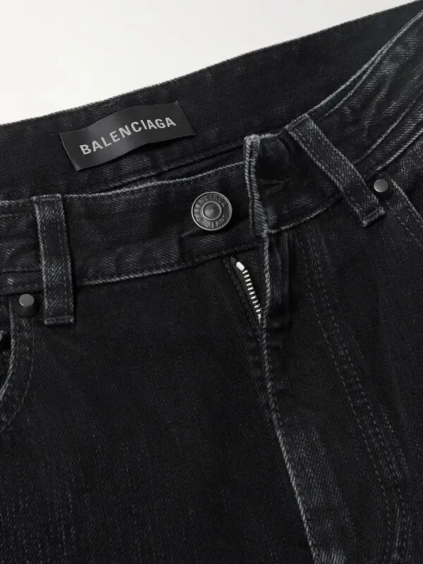 Balenciaga City Studded Low-rise Straight-leg Jeans
