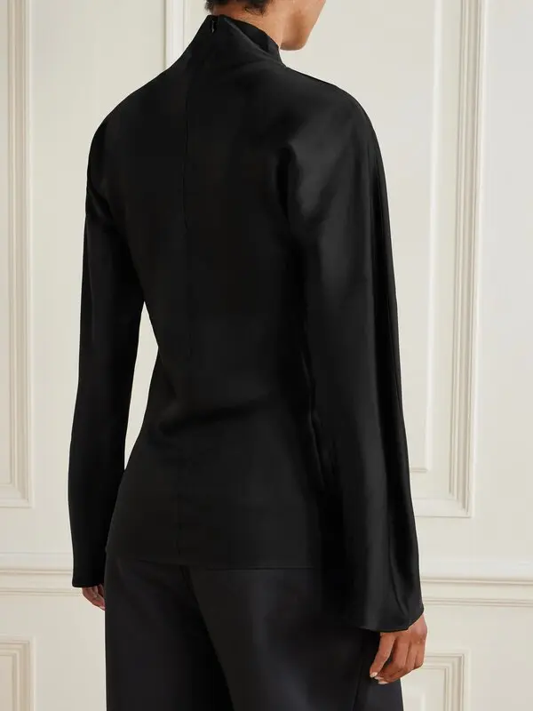 RÓHE Draped Satin Top
