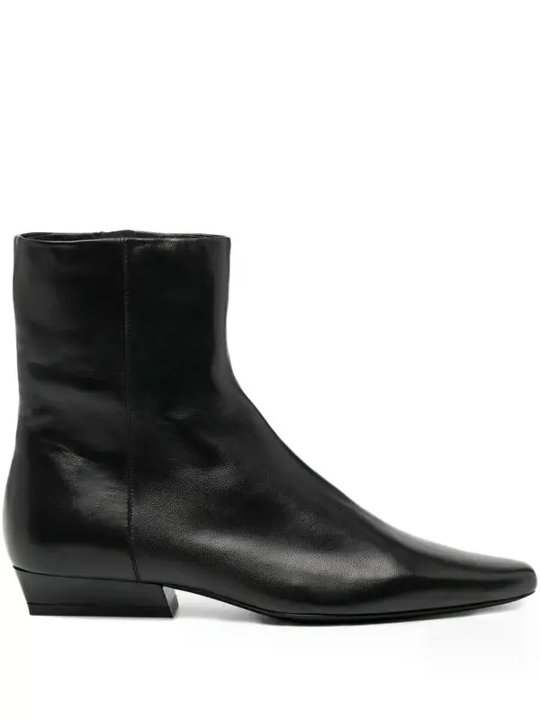 Staud 20mm Wally Flat Ankle Boots - Black