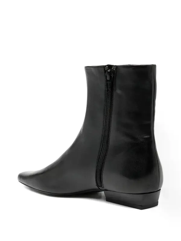 Staud 20mm Wally Flat Ankle Boots - Black