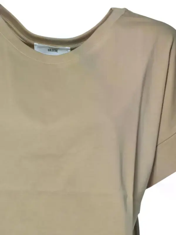 SOLOTRE Cuffed T-shirt - Neutrals